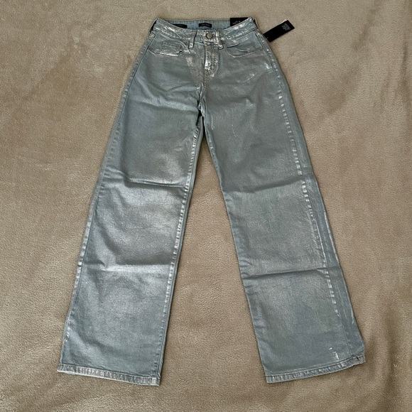 wild fable | Jeans | Wild Fable Silver Flare High Rise Wide Leg Baggy ...